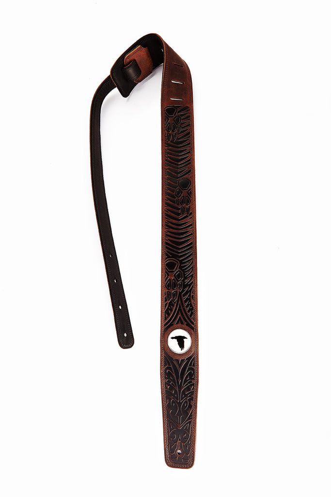 guitar strap pattern leather